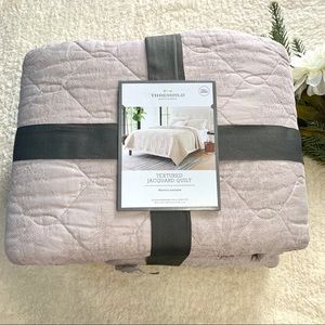 Threshold | Bedding | Threshold Textured Jacquard Quilt Fullqueen Beige ...